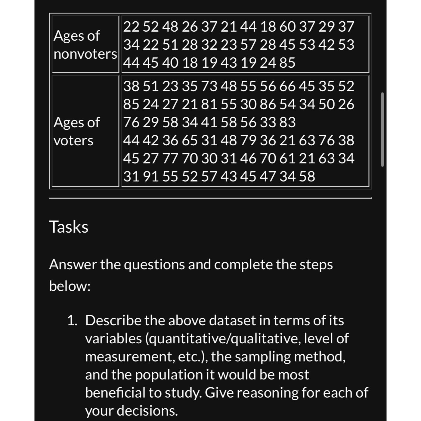Solved \table[[Ages | Chegg.com
