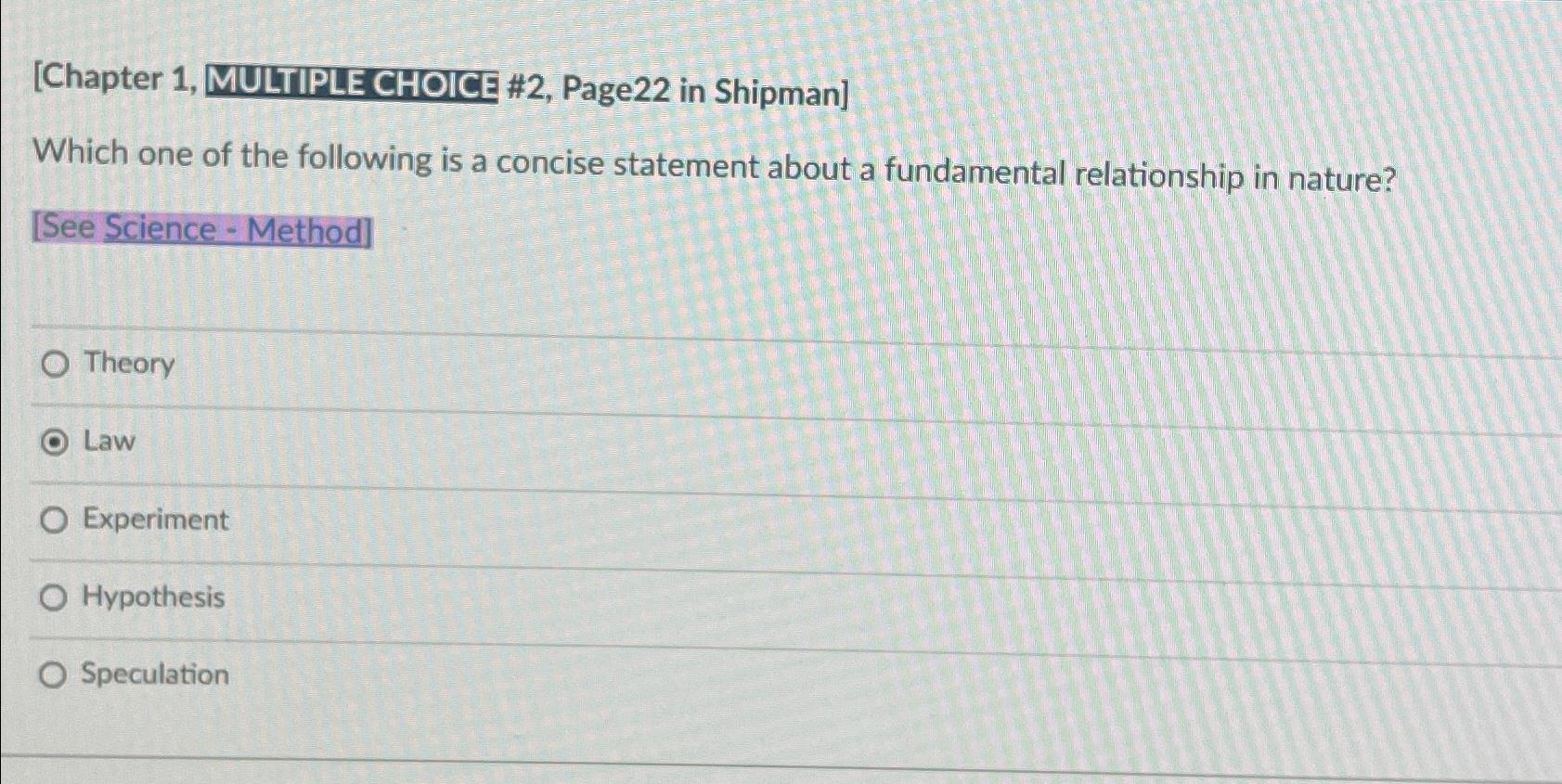 Solved [Chapter 1, ﻿MULTIPLE CHOICE #2, ﻿Page22 ﻿in | Chegg.com