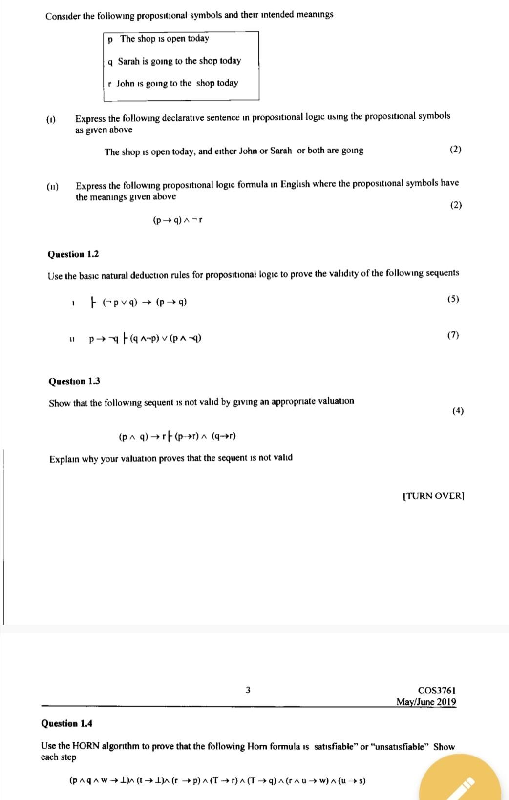 Solved Consider the following propositional symbols and | Chegg.com