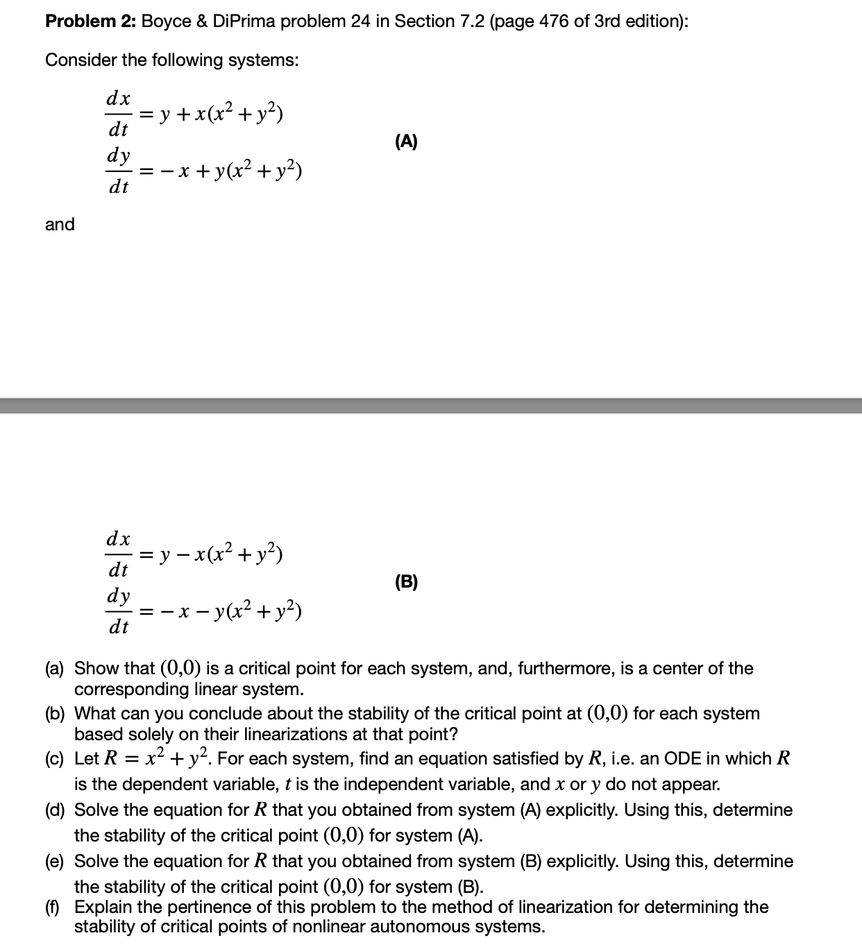 Solved Problem 2: Boyce & DiPrima problem 24 ﻿in Section | Chegg.com