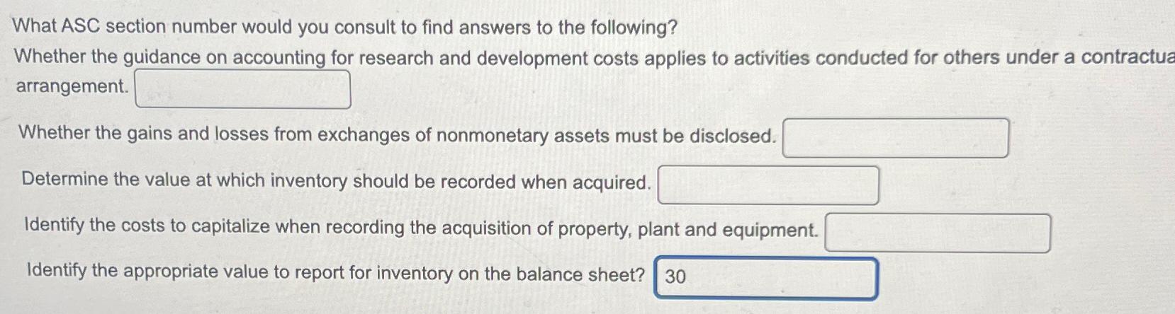 Solved What ASC section number would you consult to find | Chegg.com