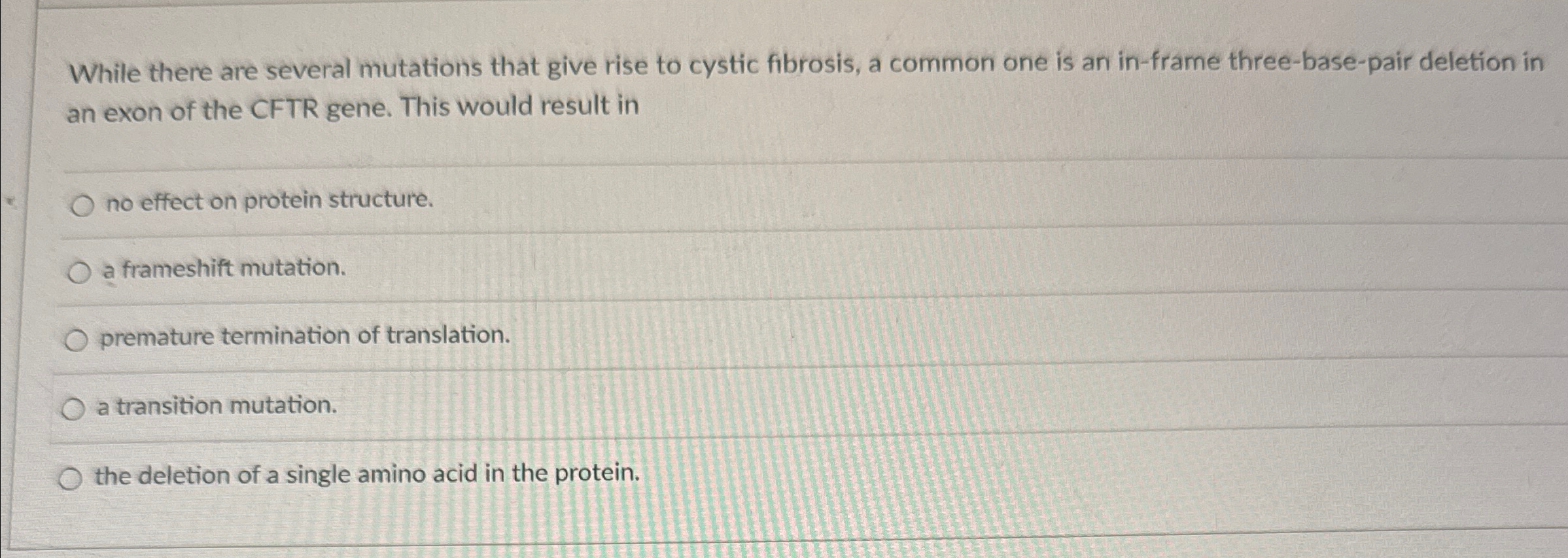 Solved While there are several mutations that give rise to | Chegg.com