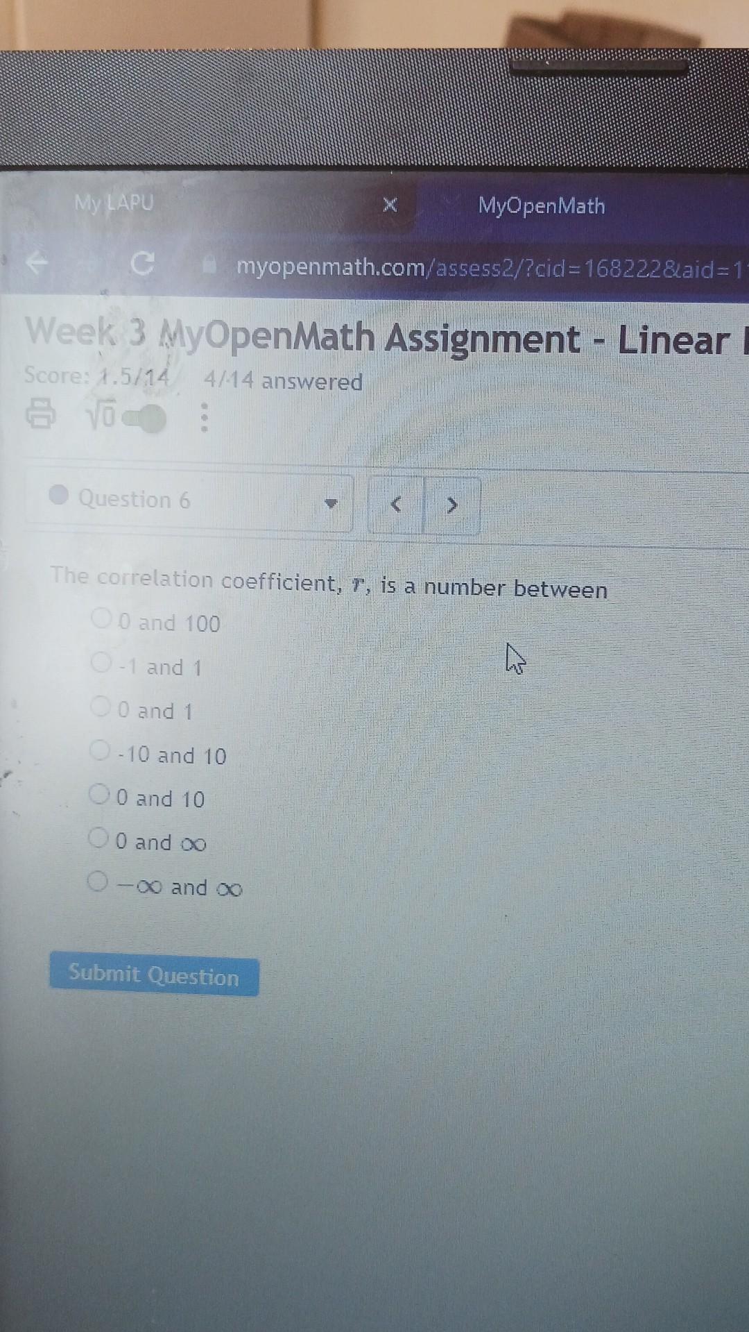 Solved The correlation coefficient, r, is a number between 0 | Chegg.com