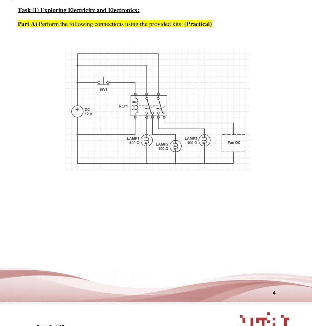 Solved Task (1) Exploring Electricity and Electronics: Part | Chegg.com