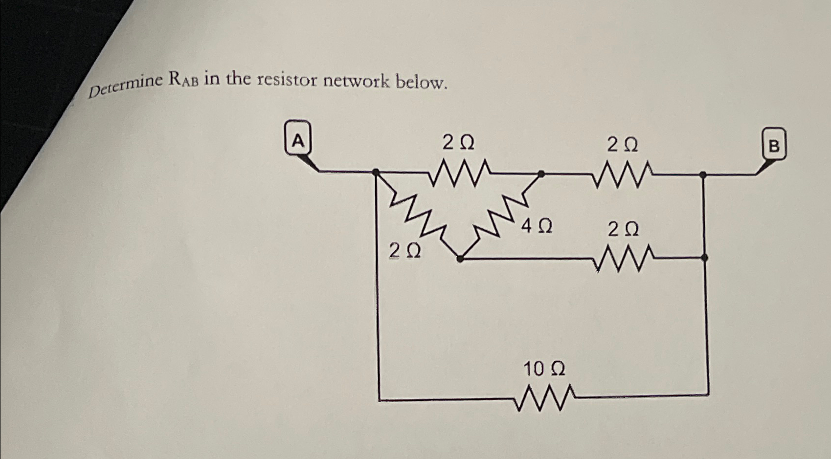 Solved Determine RAB ﻿in the resistor network below. | Chegg.com