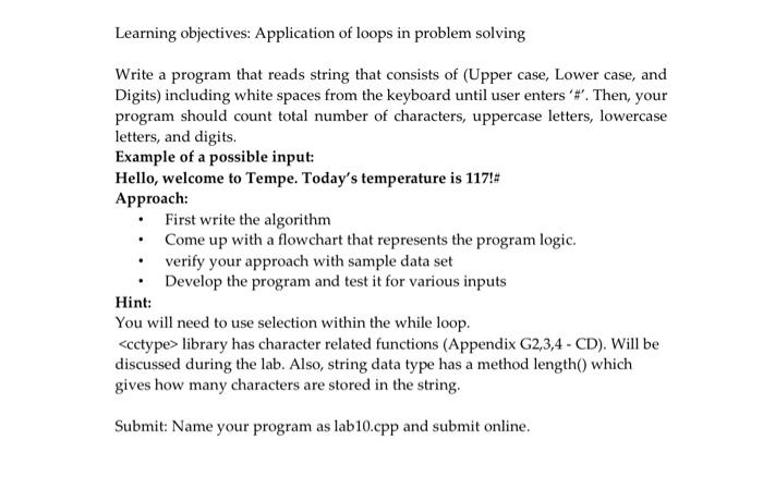 Learning Objectives Application Of Loops In Problem