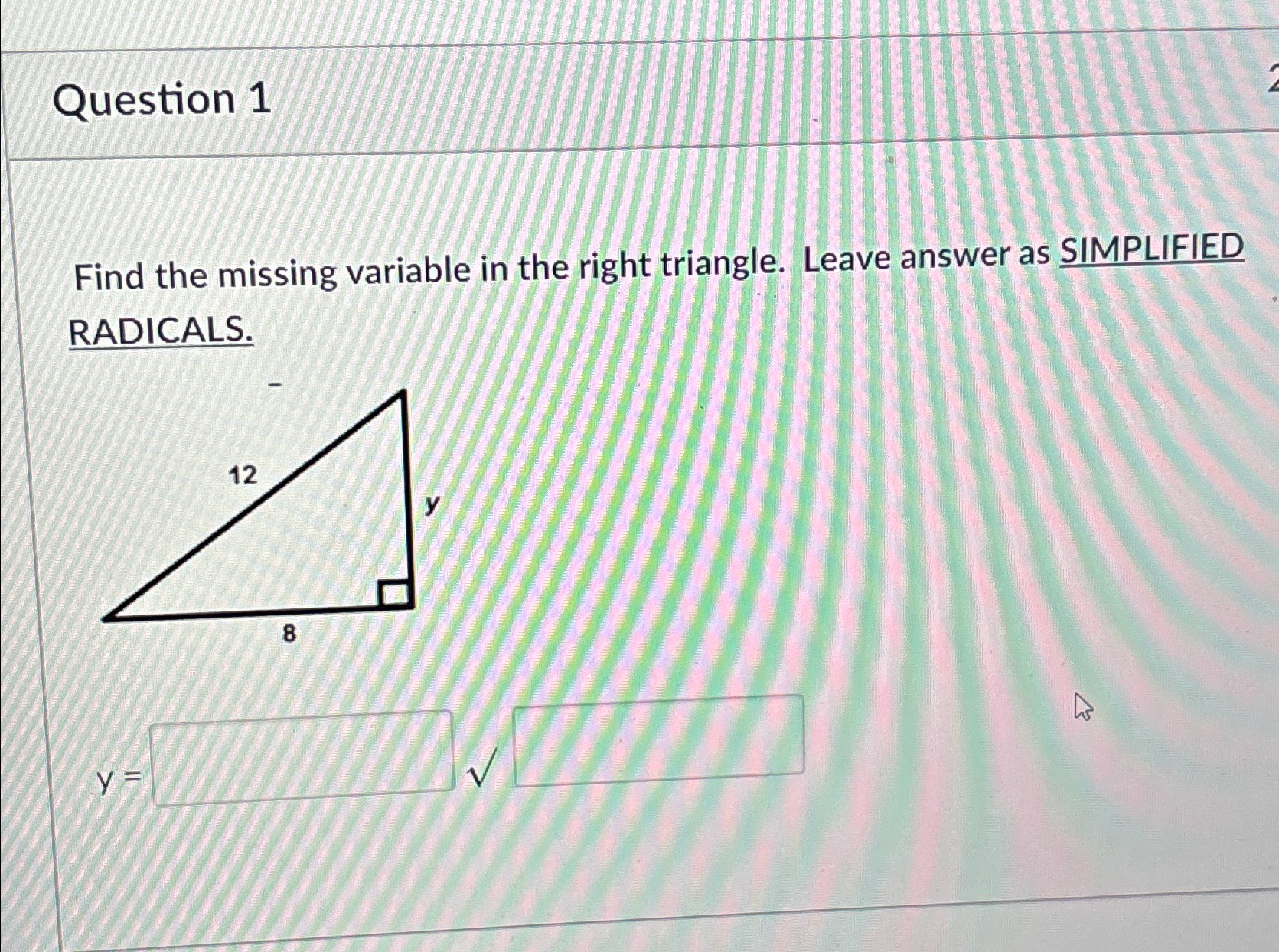 Solved Question 1Find the missing variable in the right | Chegg.com
