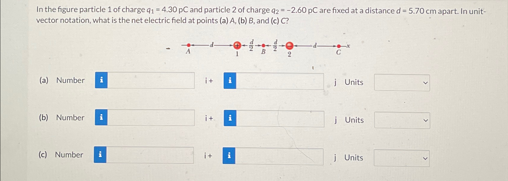 Solved In the figure particle 1 ﻿of charge q1=4.30pC ﻿and | Chegg.com