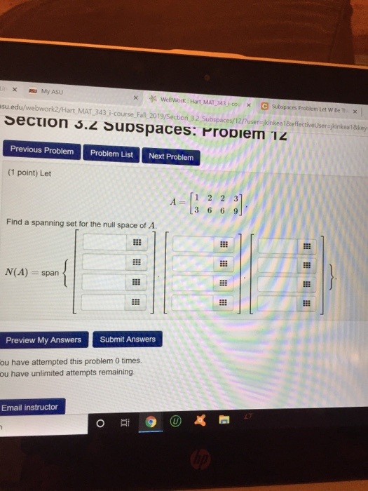 Solved UX My ASU * * Well Work: Hart MAT 343 1. * C | Chegg.com