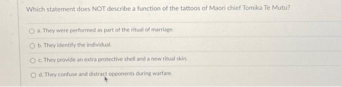 Which statement does NOT describe a function of the | Chegg.com