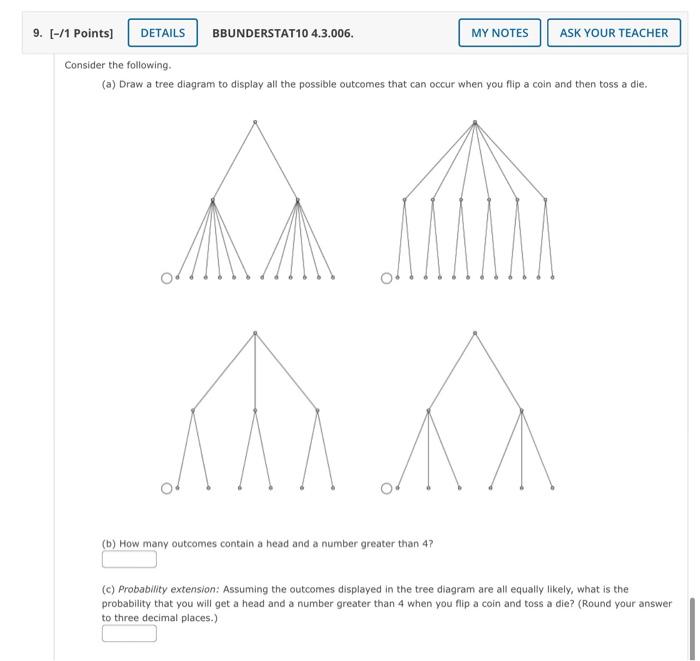 Solved 9. [-/1 Points] DETAILS BBUNDERSTAT10 4.3.006. | Chegg.com