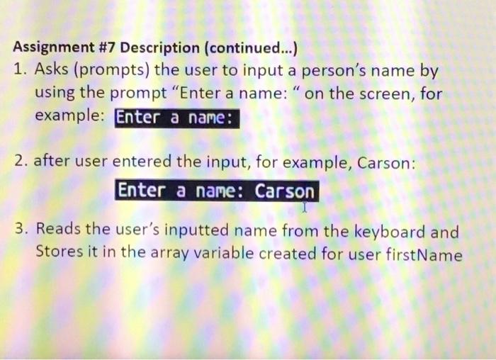Solved . . . Assignment #7 Steps to submit Complete the | Chegg.com