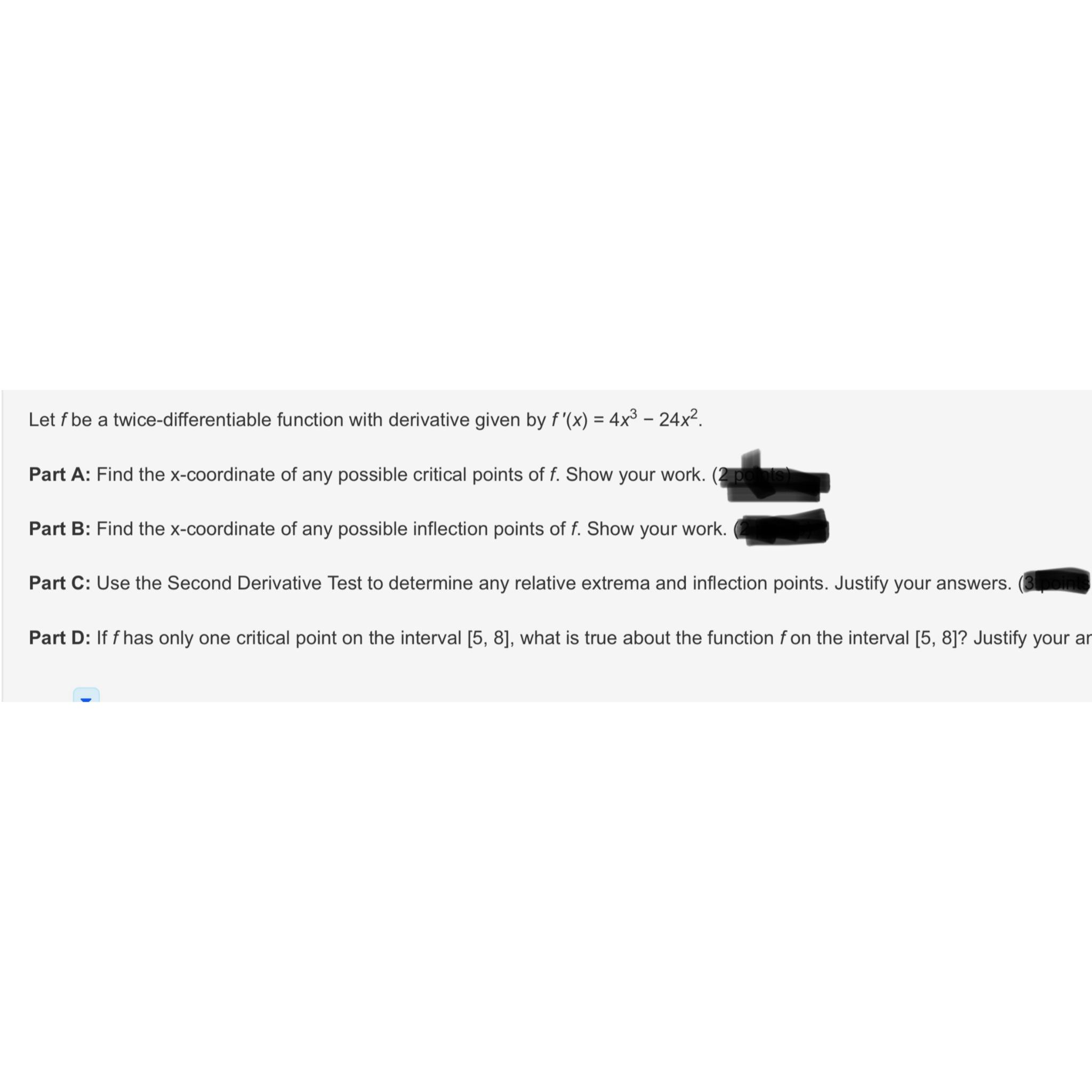 Solved Let F ﻿be A Twice Differentiable Function With