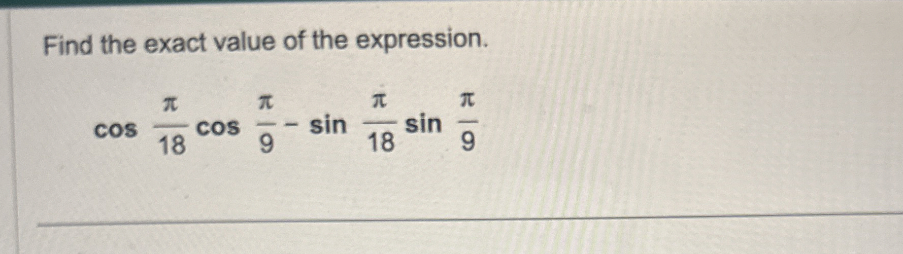 Solved Find the exact value of the | Chegg.com