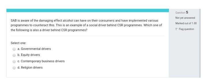 Solved SAB is aware of the damaging effect alcohol can have | Chegg.com