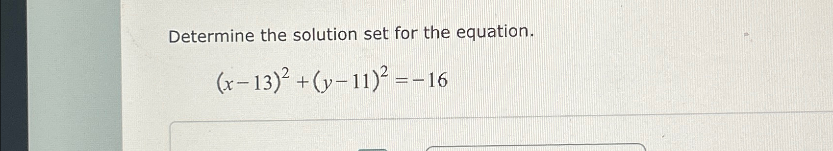Solved Determine the solution set for the | Chegg.com