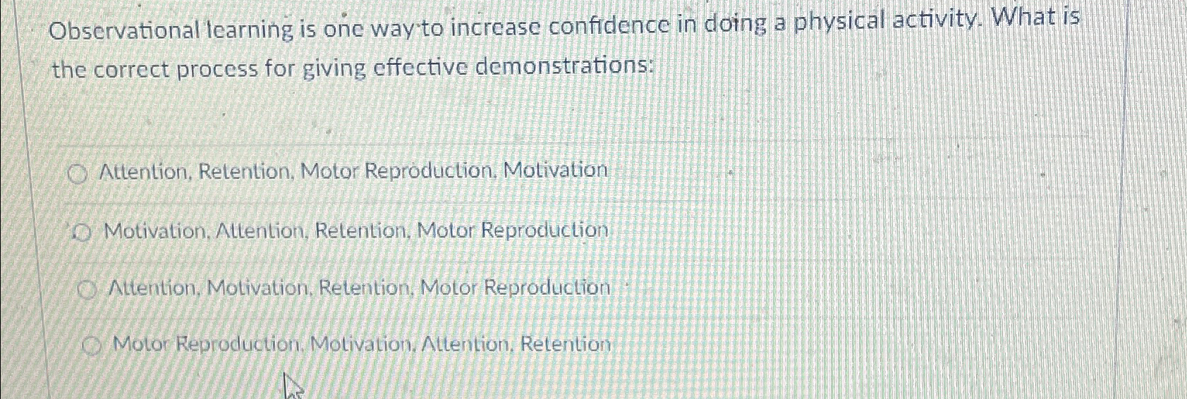 Solved Observational learning is one way to increase | Chegg.com