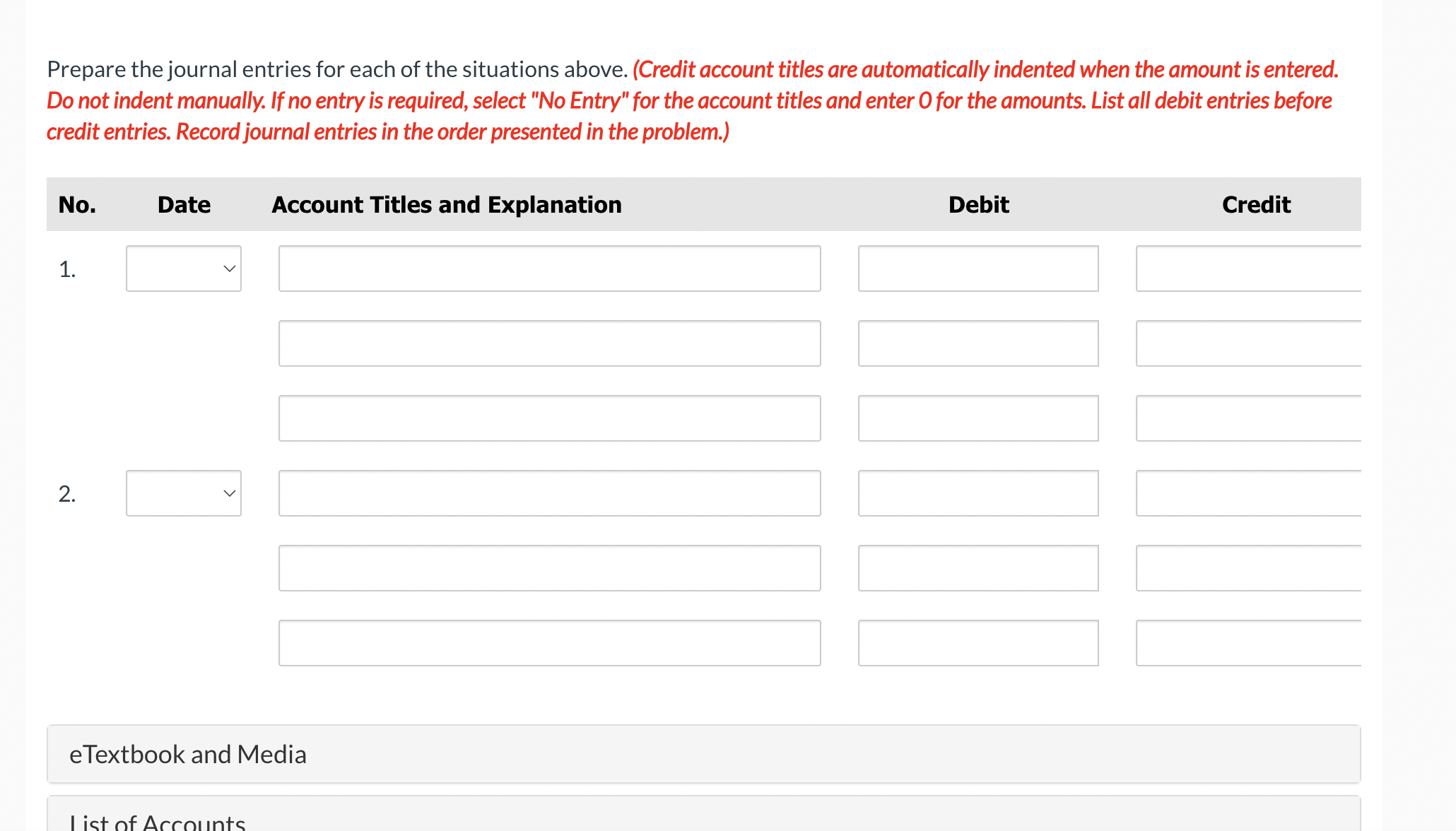 Solved Prepare the journal entries for each of the | Chegg.com