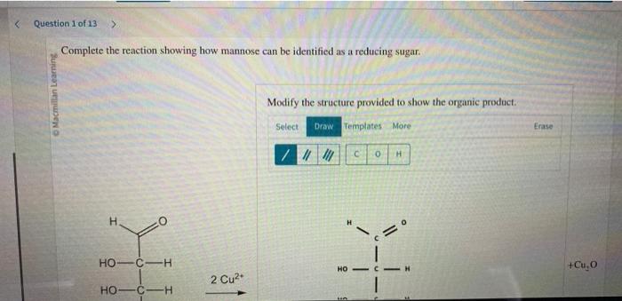 Solved Complete the reaction showing how mannose can be | Chegg.com