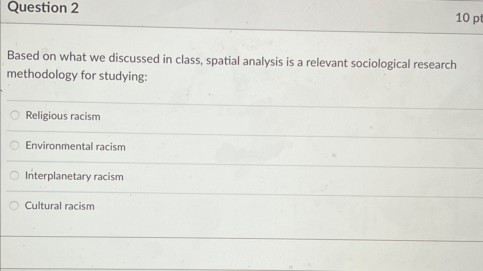 Solved Question 2Based on what we discussed in class, | Chegg.com