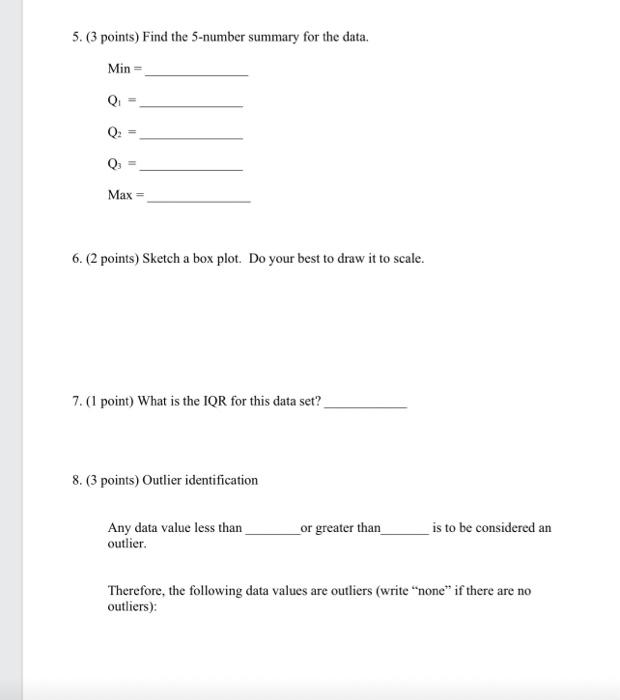 Solved 2. (3 points) Draw a histogram for the data set. | Chegg.com