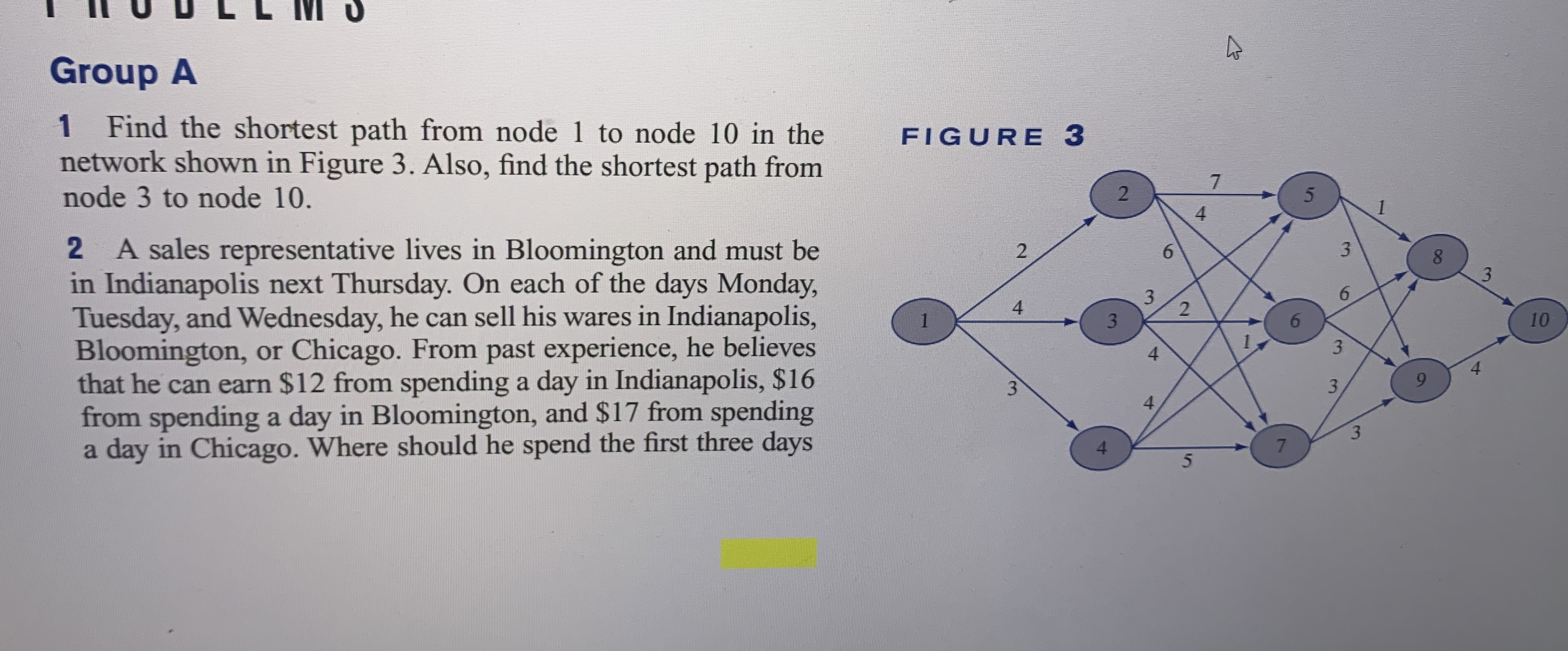 Solved Group A1 ﻿find The Shortest Path From Node 1 ﻿to Node