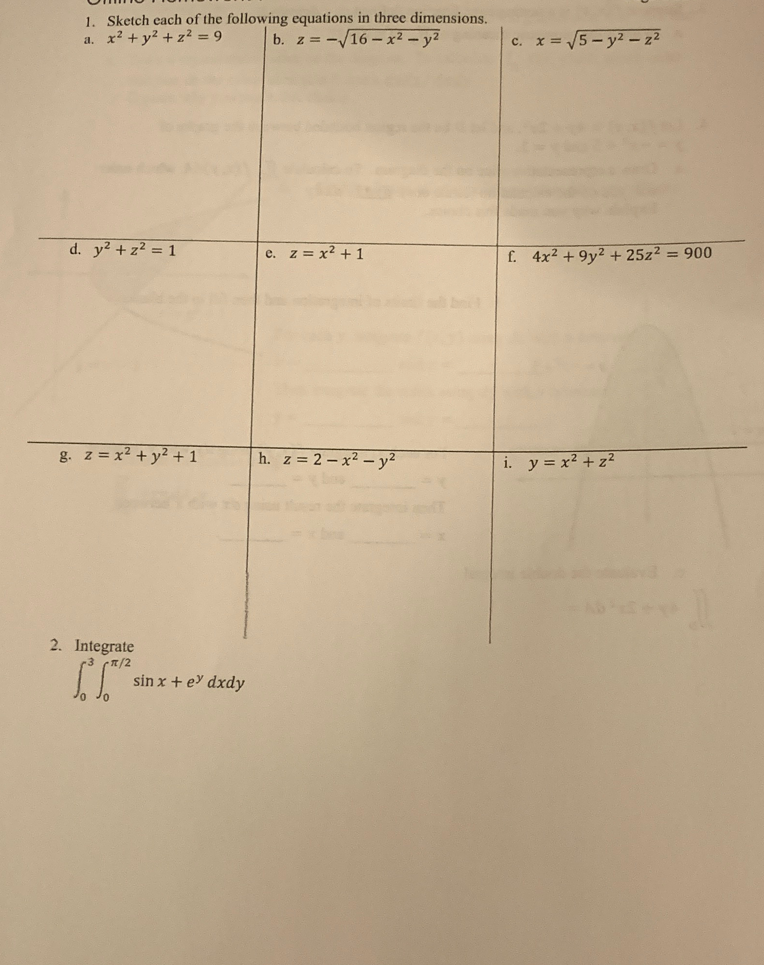 Solved Sketch each of the following equations in three | Chegg.com