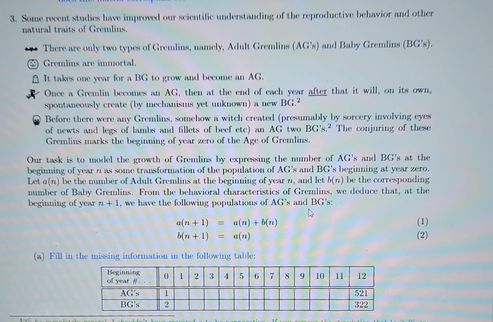Solved 3. Some recent studies have improved our scientific | Chegg.com