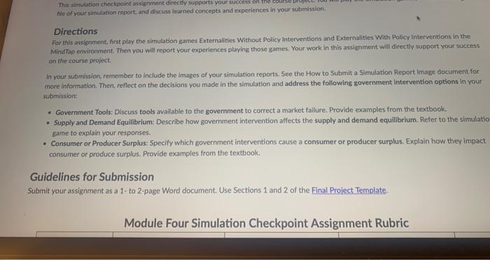 Overview This simulation checkpoint warment directly | Chegg.com