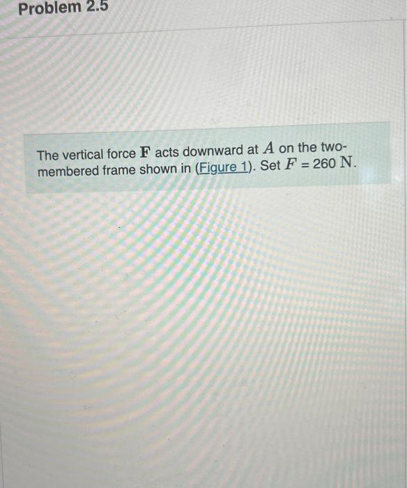 Solved The vertical force F acts downward at A on the | Chegg.com
