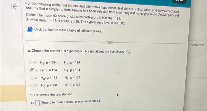 Solved For the following claim, find the null and | Chegg.com