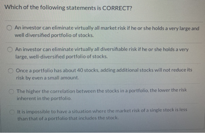 Solved Which of the following statements is CORRECT? An | Chegg.com