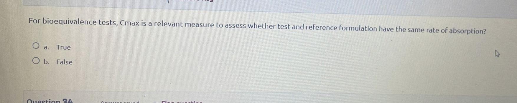 Solved For bioequivalence tests, Cmax is a relevant measure | Chegg.com