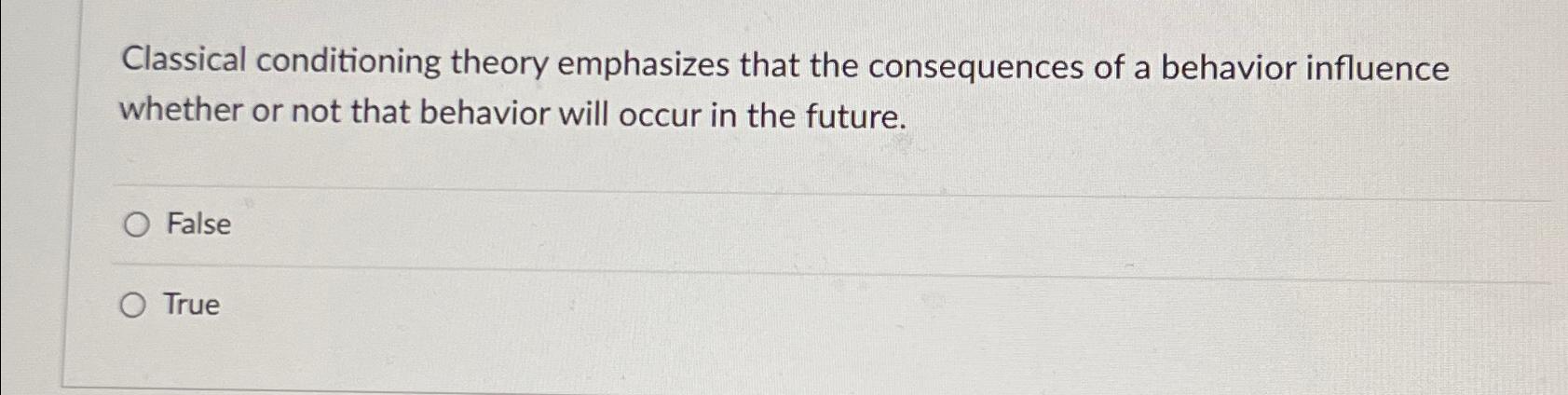 Solved Classical conditioning theory emphasizes that the | Chegg.com
