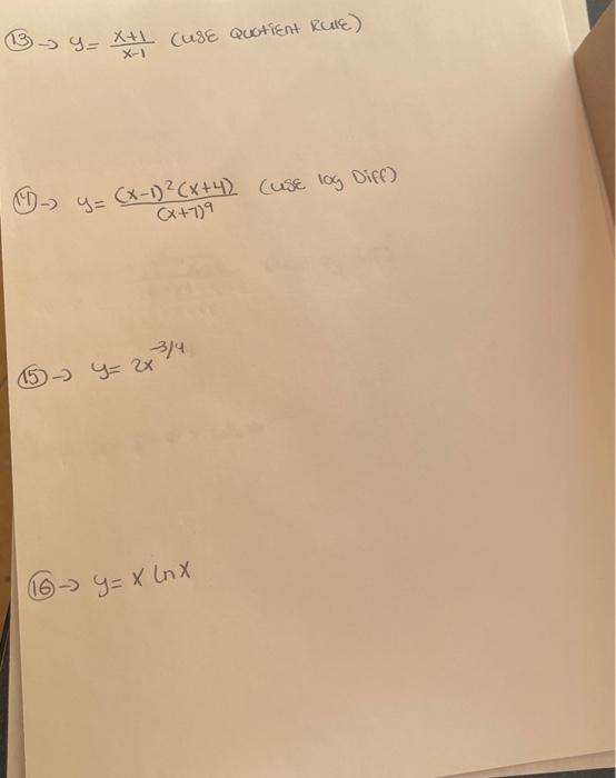 Solved (9) →y=ln(2x) 10→y=extany (11) →y=6x+1(x+3)2x−2 (12) | Chegg.com