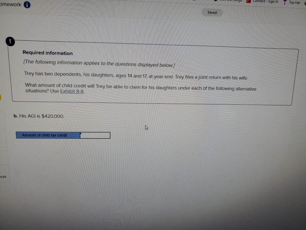 Solved Connect - Sign In omework Top Hat Saved Required | Chegg.com Solved Connect - Sign In omework Top Hat Saved Required | Chegg.com
