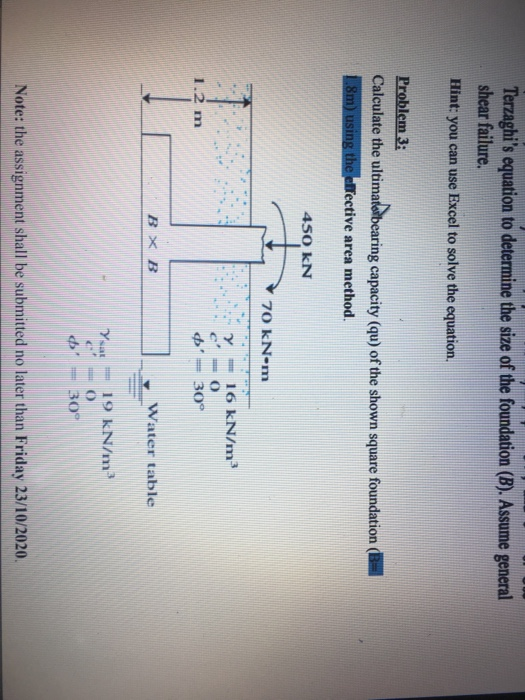 4 and determine the gross allowable load. Use Eq. | Chegg.com