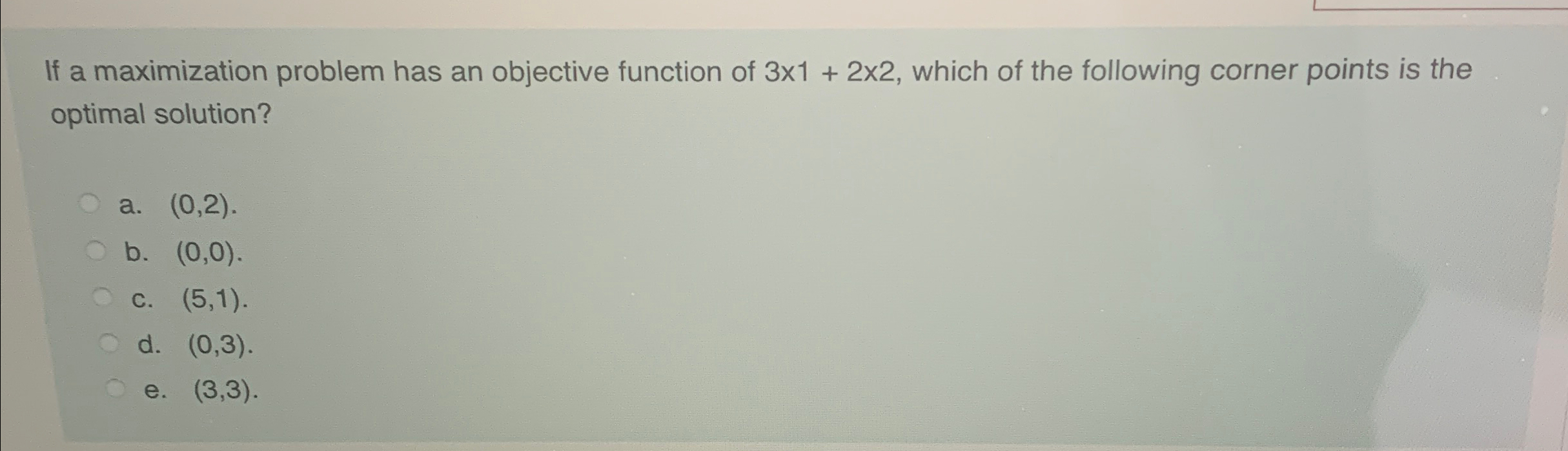 Solved If A Maximization Problem Has An Objective Function