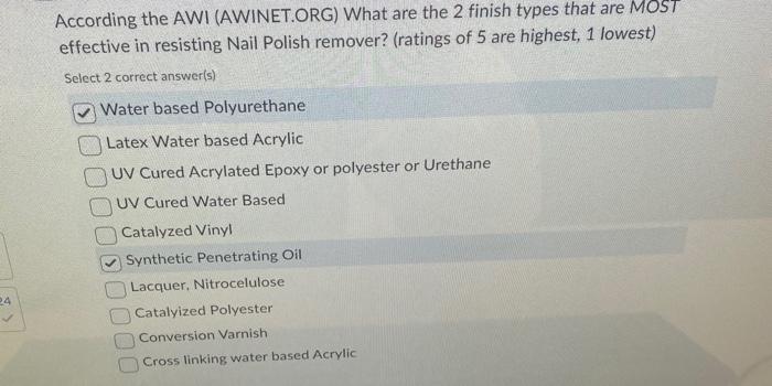 [Solved]: According the AWI (AWINET.ORG) What are the 2 fin