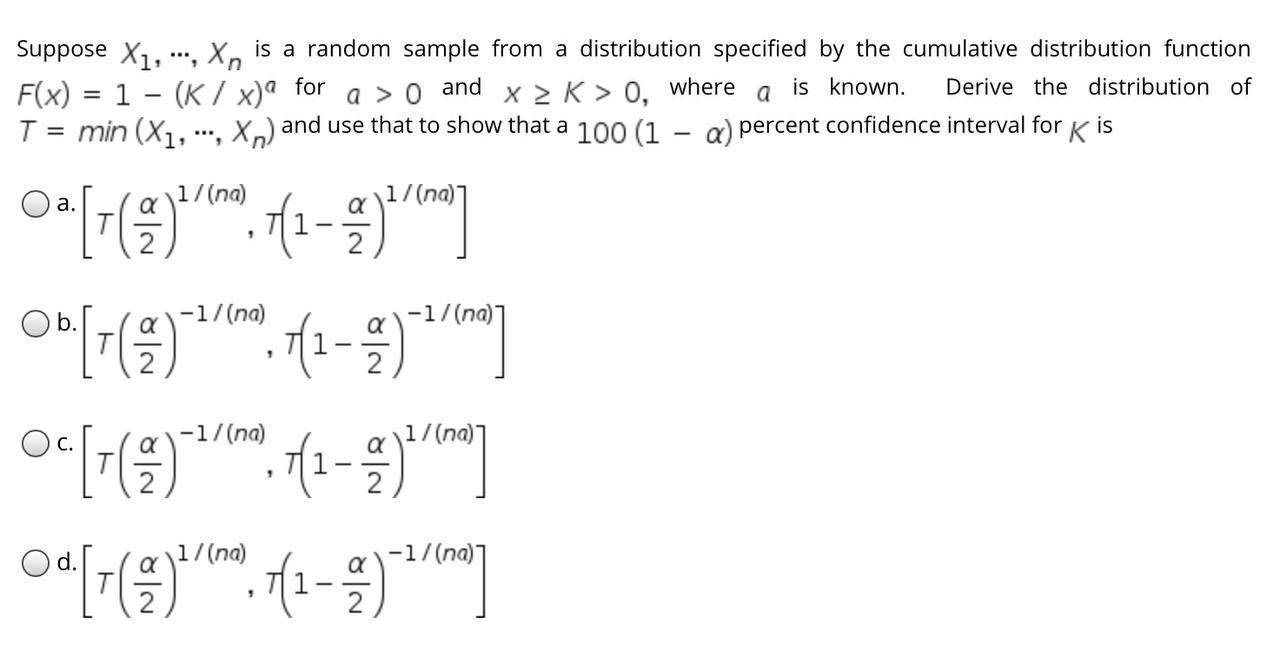 Solved Suppose X1, "", Xn is a random sample from a | Chegg.com