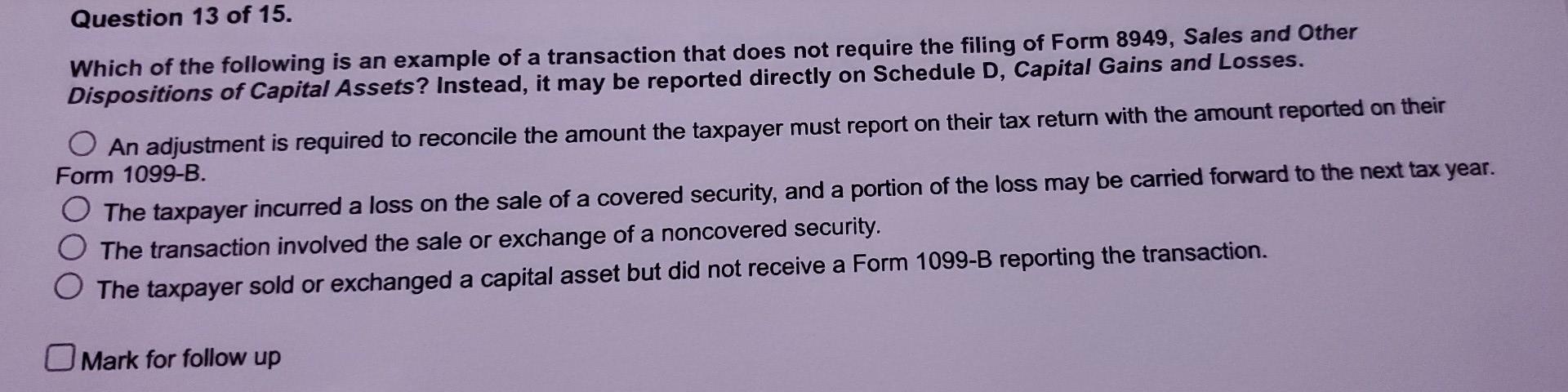 Solved Question 13 of 15. Which of the following is an | Chegg.com