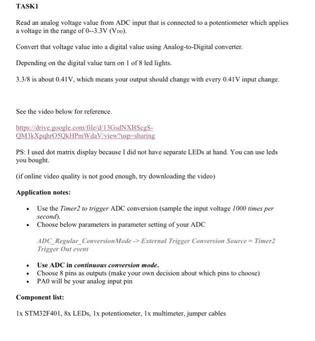 Solved microprocessorsusing stm32f401 i want the full C code | Chegg.com