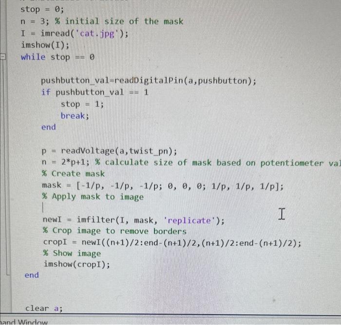 Solved how would i replcae imfilter so that the code does it | Chegg.com