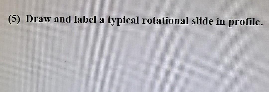 Solved (5) Draw and label a typical rotational slide in | Chegg.com