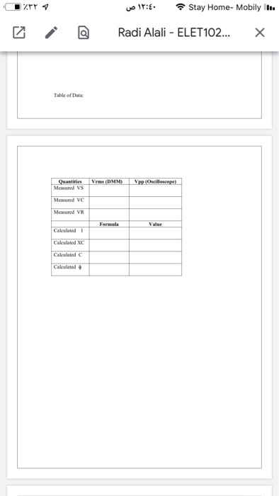 Solved a) An RC circuit uses the following values, R=2K2, C= | Chegg.com