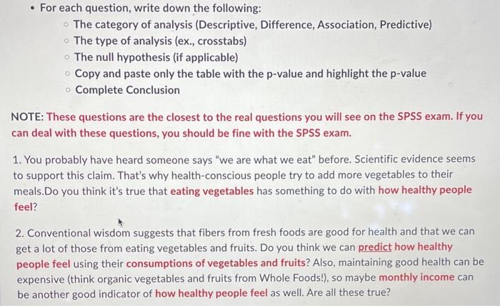 Solved - For each question, write down the following: The | Chegg.com