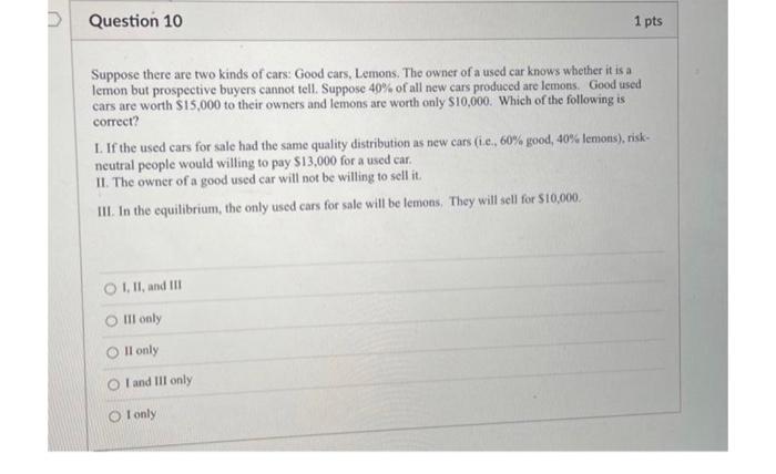 Solved Question 5 1 pts Suppose we observe the following | Chegg.com