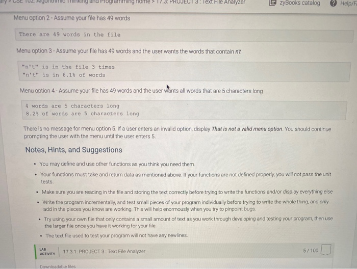 Solved ary > CSE 102 Algorithmic Thinking and Programming | Chegg.com