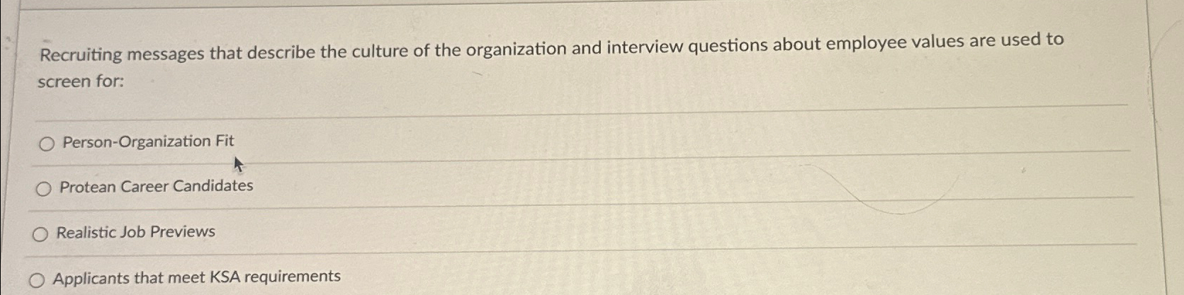 Solved Recruiting messages that describe the culture of the | Chegg.com