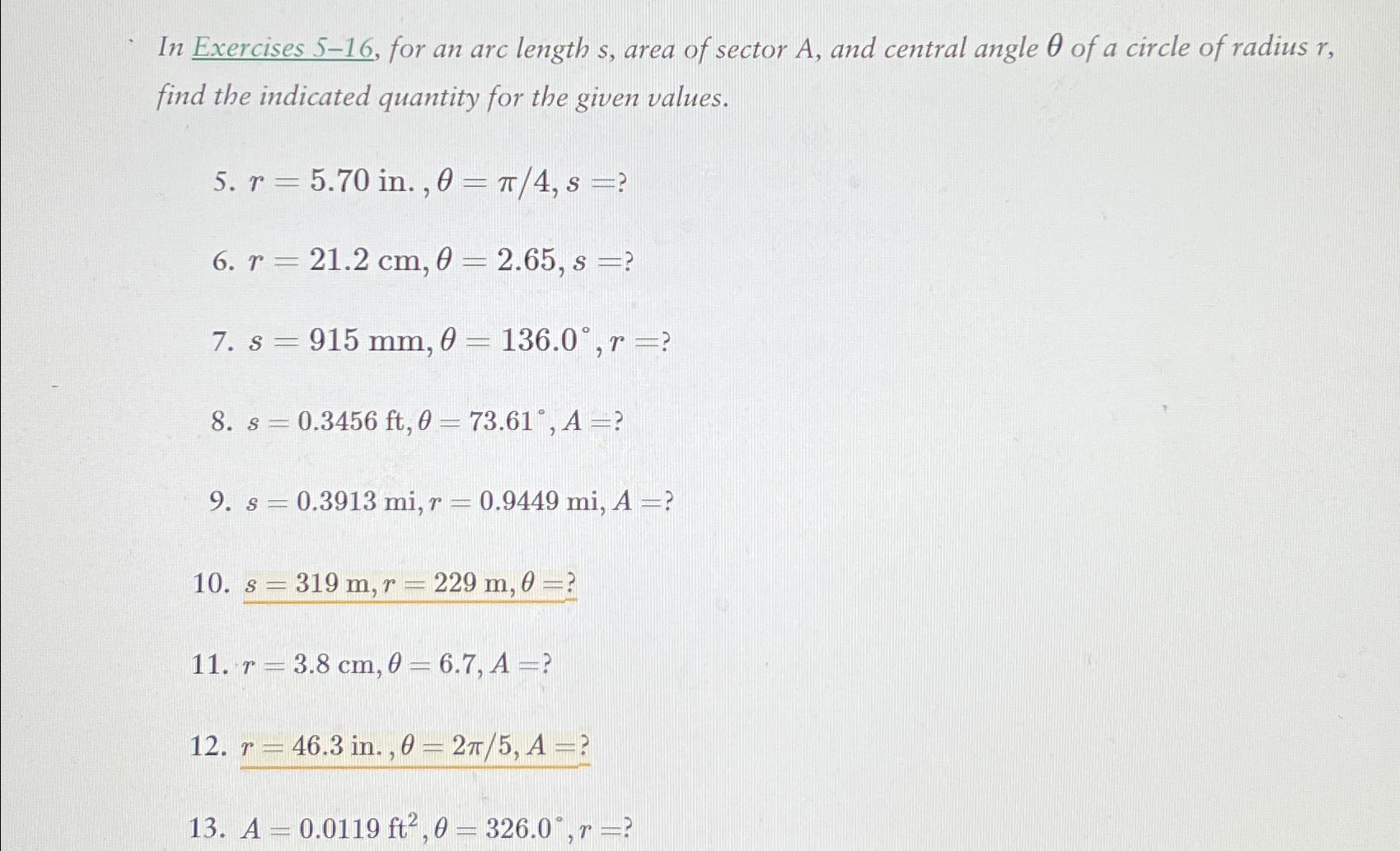 Solved Please complete 10 ﻿and 12:In Exercises 5-16, ﻿for an | Chegg.com